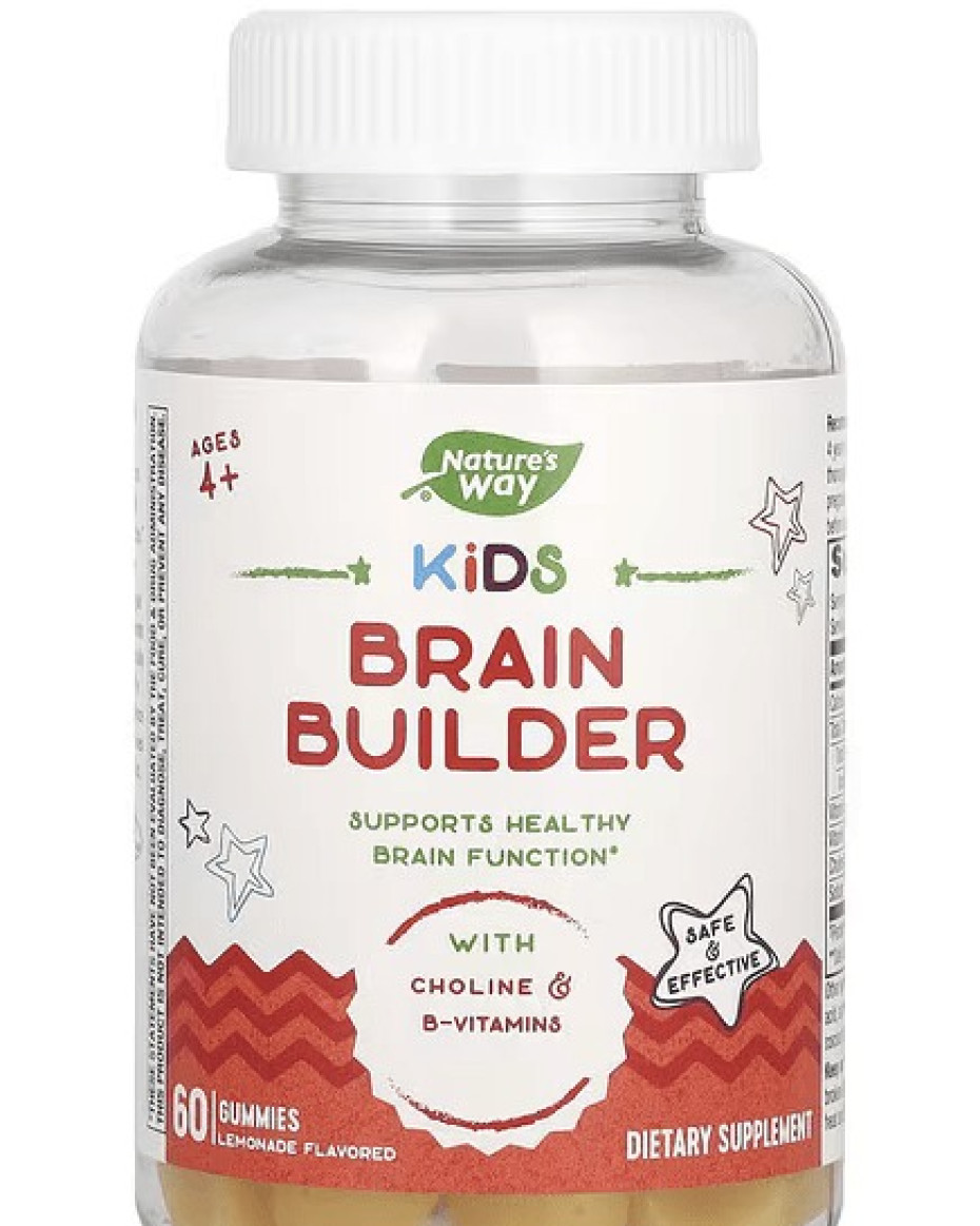NATURE'S WAY Kids Brain Builder Gummies Ages 4+ Lemonade - 60 Gummies | VITYMINS.com. Your ...