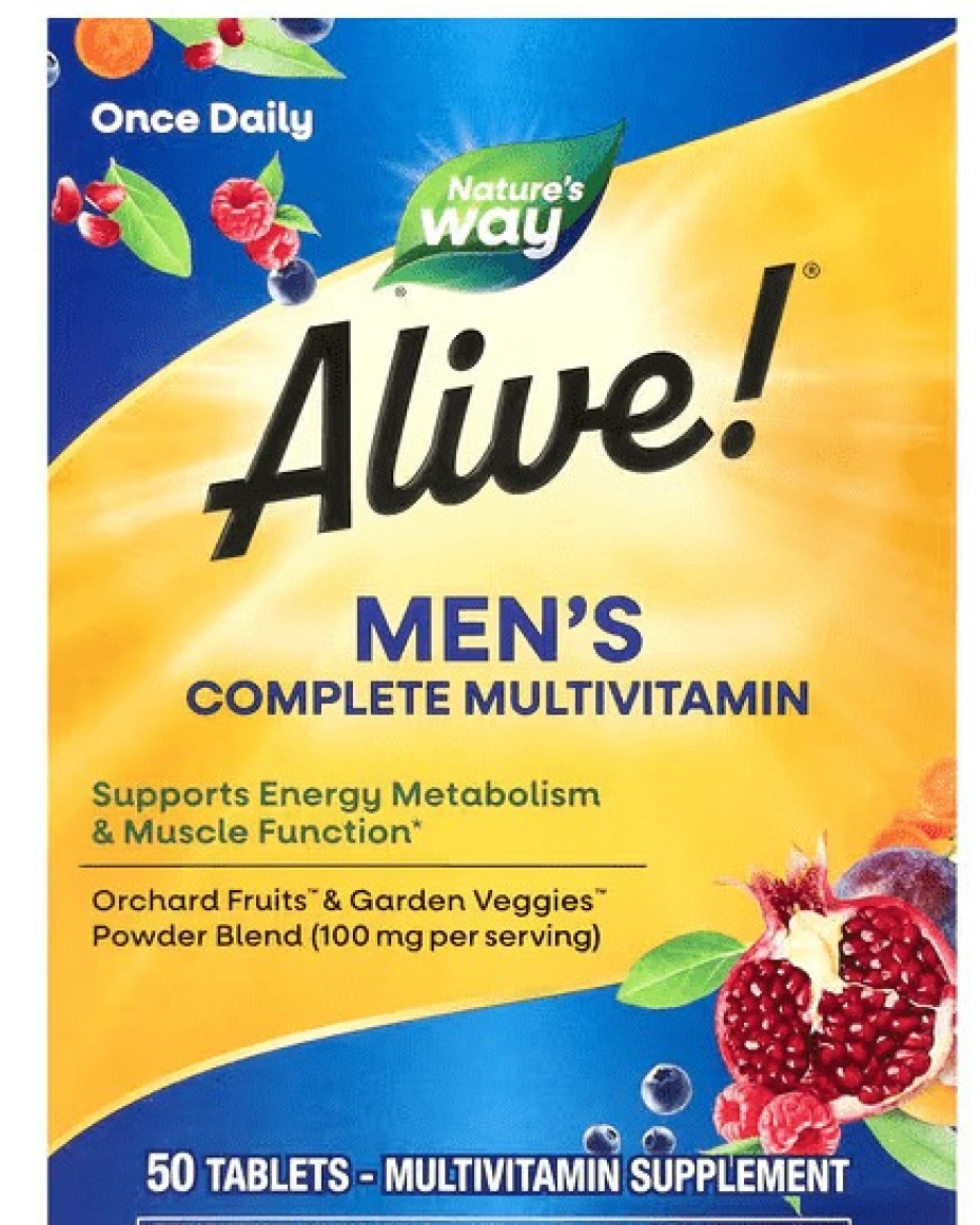NATURE'S WAY ALIVE! Men's Complete Multivitamin - 50 Tablets | VITYMINS ...