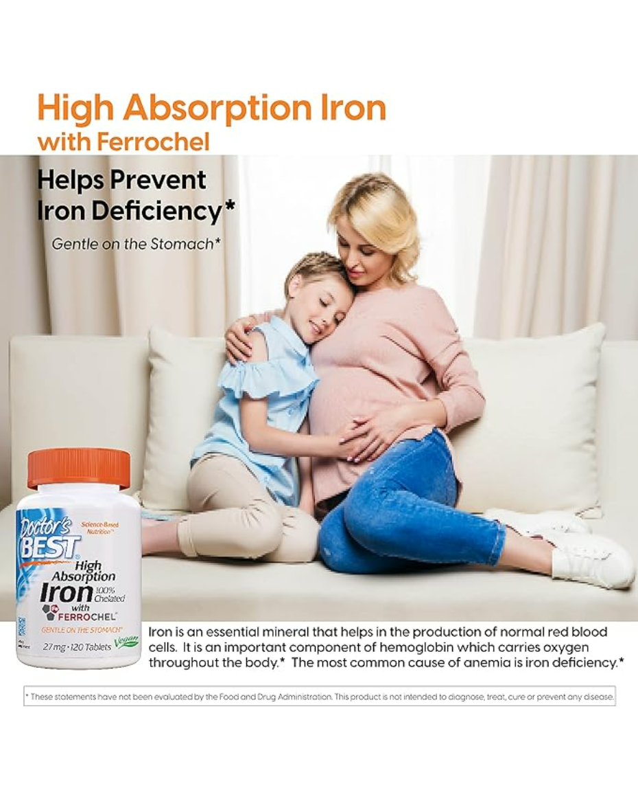 DOCTOR'S BEST High Absorption Iron with Ferrochel | VITYMINS.com. Your ...