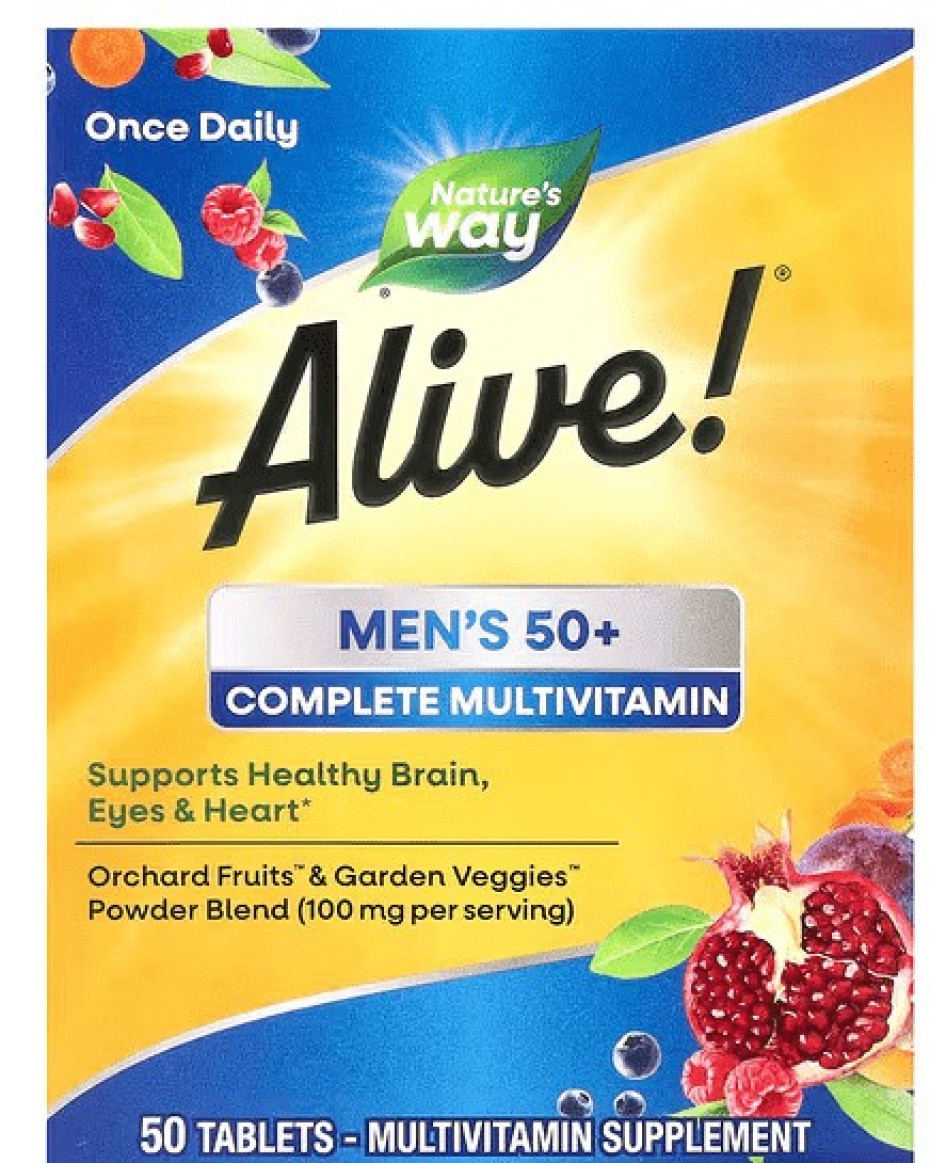 NATURE'S WAY ALIVE! Men's 50+ Complete Multivitamin - 50 Tablets ...