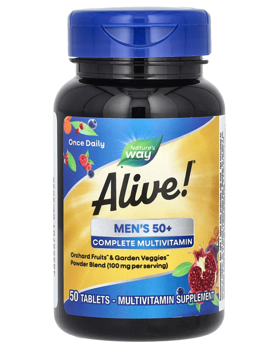 NATURE'S WAY ALIVE! Men's 50+ Complete Multivitamin - 50 Tablets ...