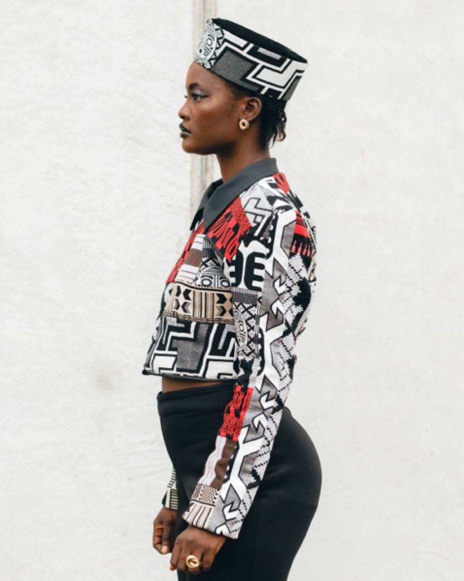 JACKET RED PATCH IKAKI CROP | AbiyeTara. Wear the story, preserve the ...